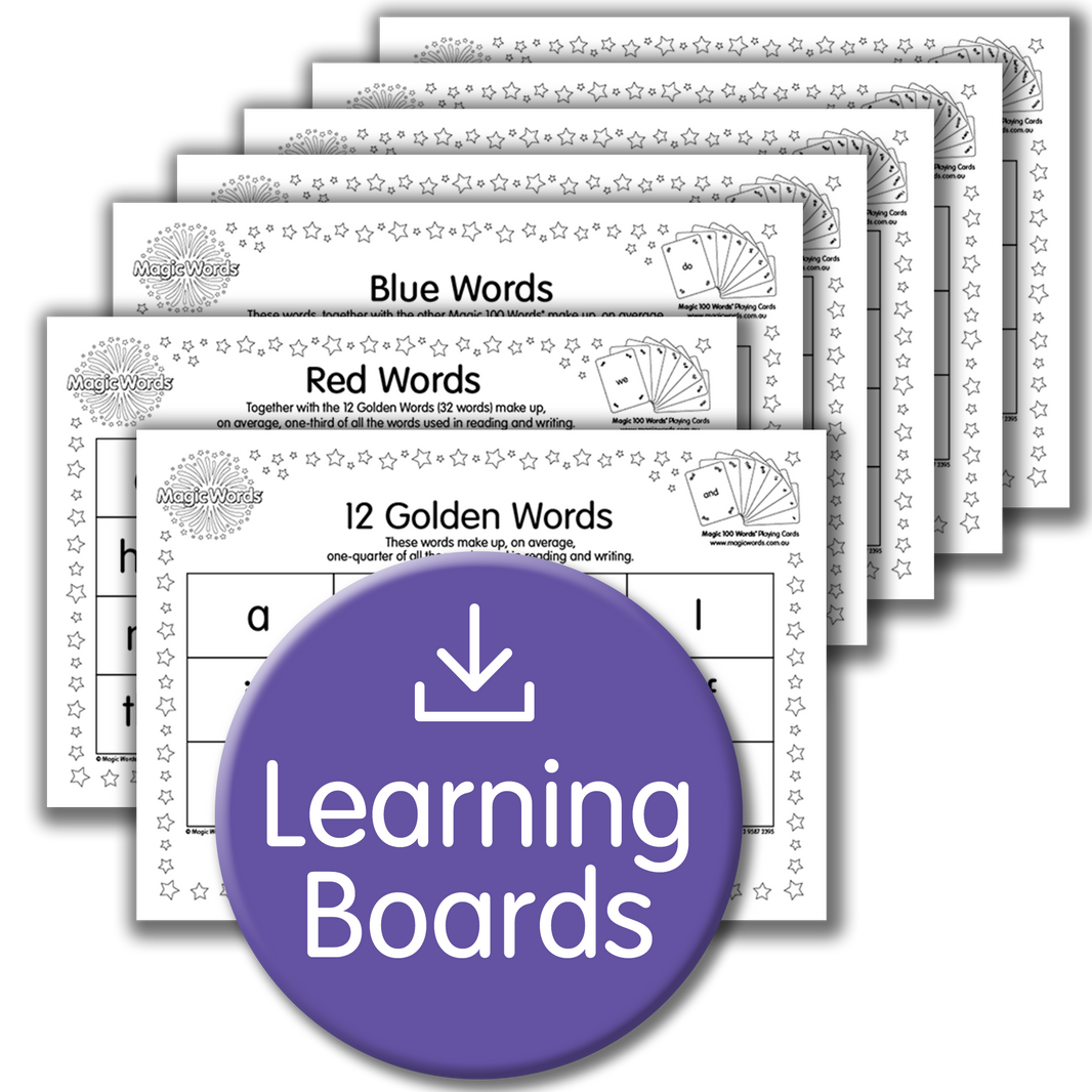 Sight words in learning to read – Magic Words